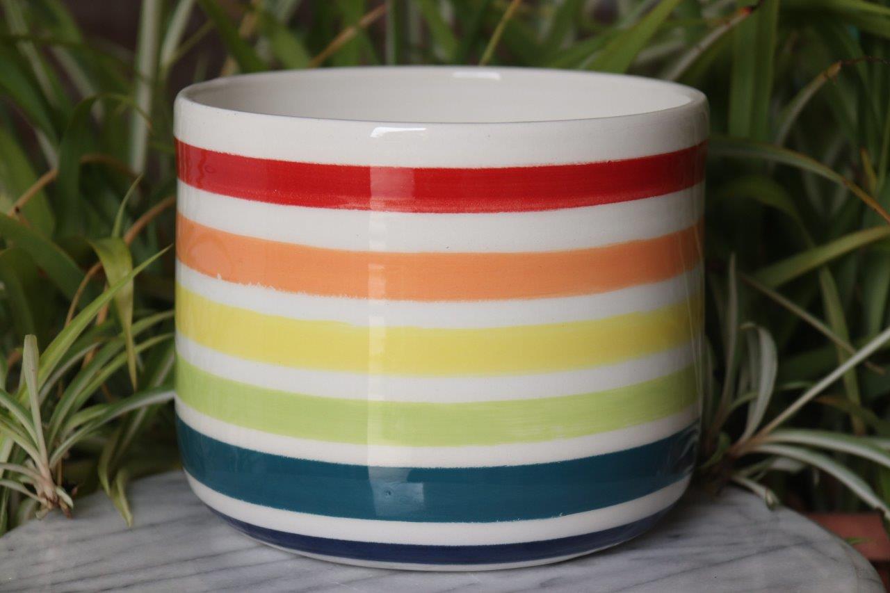 Cache-pot Righe Colorate – FLV Ceramica